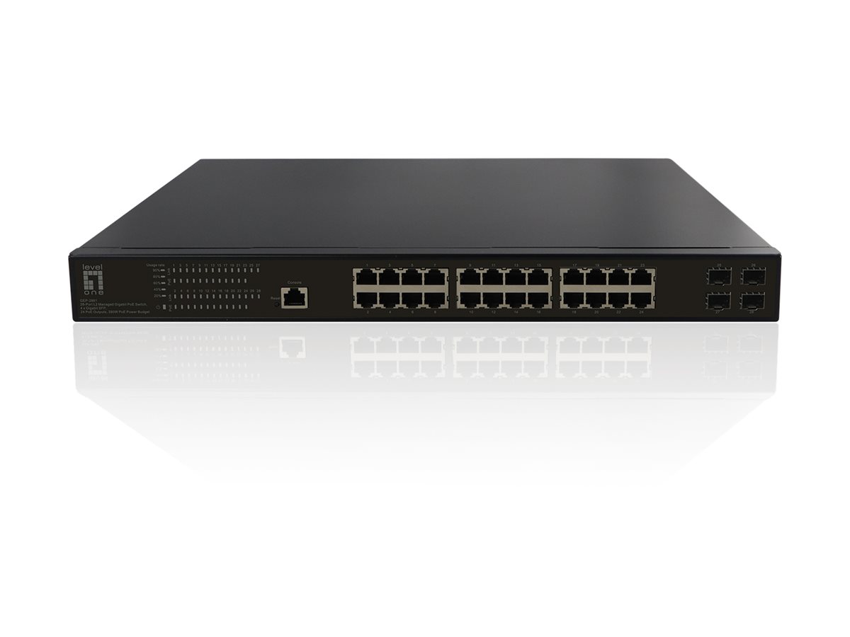 LevelOne GEP-2861 24x1G PoE+ Switch | Future-X
